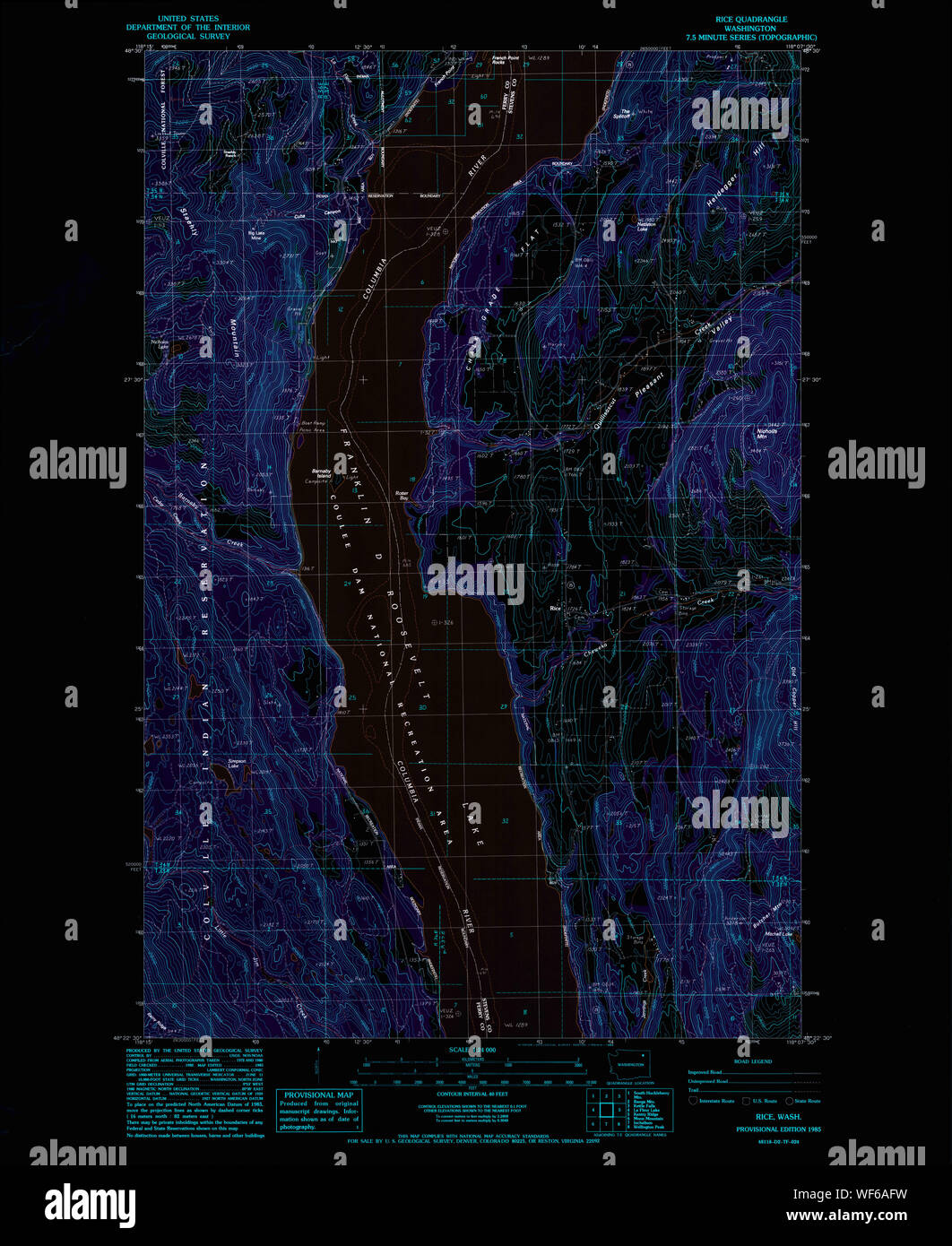 Map of rice washington hi-res stock photography and images - Alamy