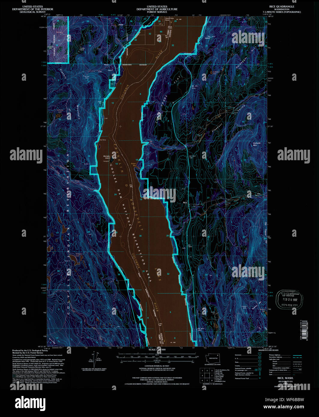 Map of rice washington hi-res stock photography and images - Alamy