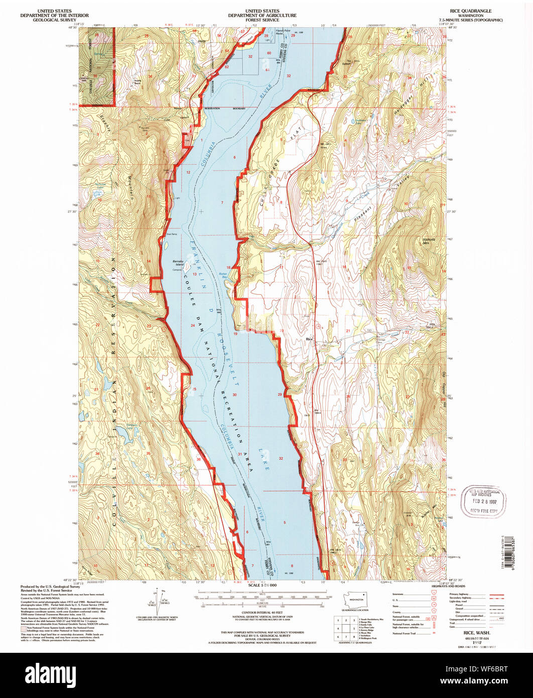 Map of rice washington hi-res stock photography and images - Alamy