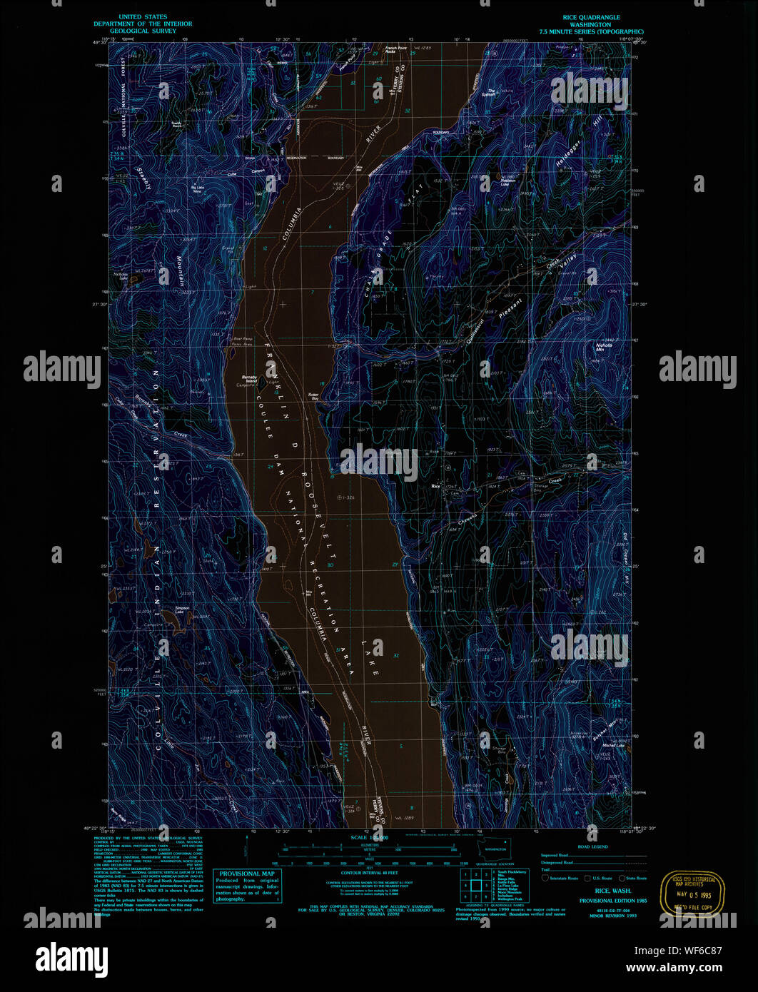 Map of rice washington hi-res stock photography and images - Alamy