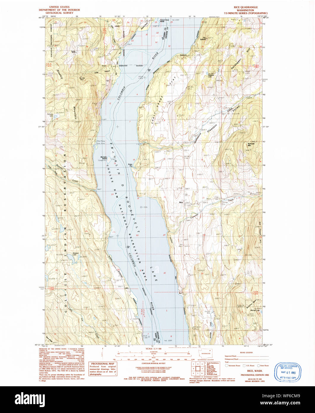 Map of rice washington hi-res stock photography and images - Alamy