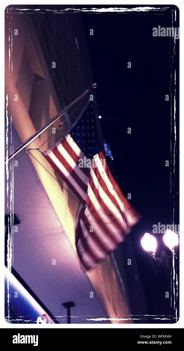 American flag fluttering hi-res stock photography and images - Alamy