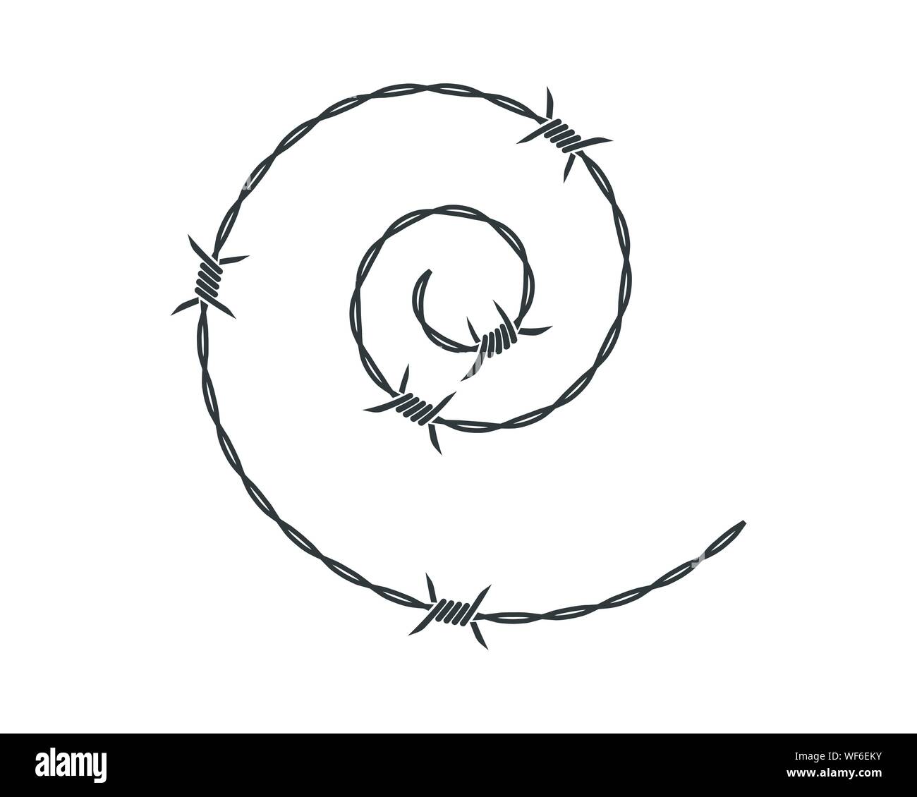 barbed wire vector illustration design Stock Vector Image & Art - Alamy