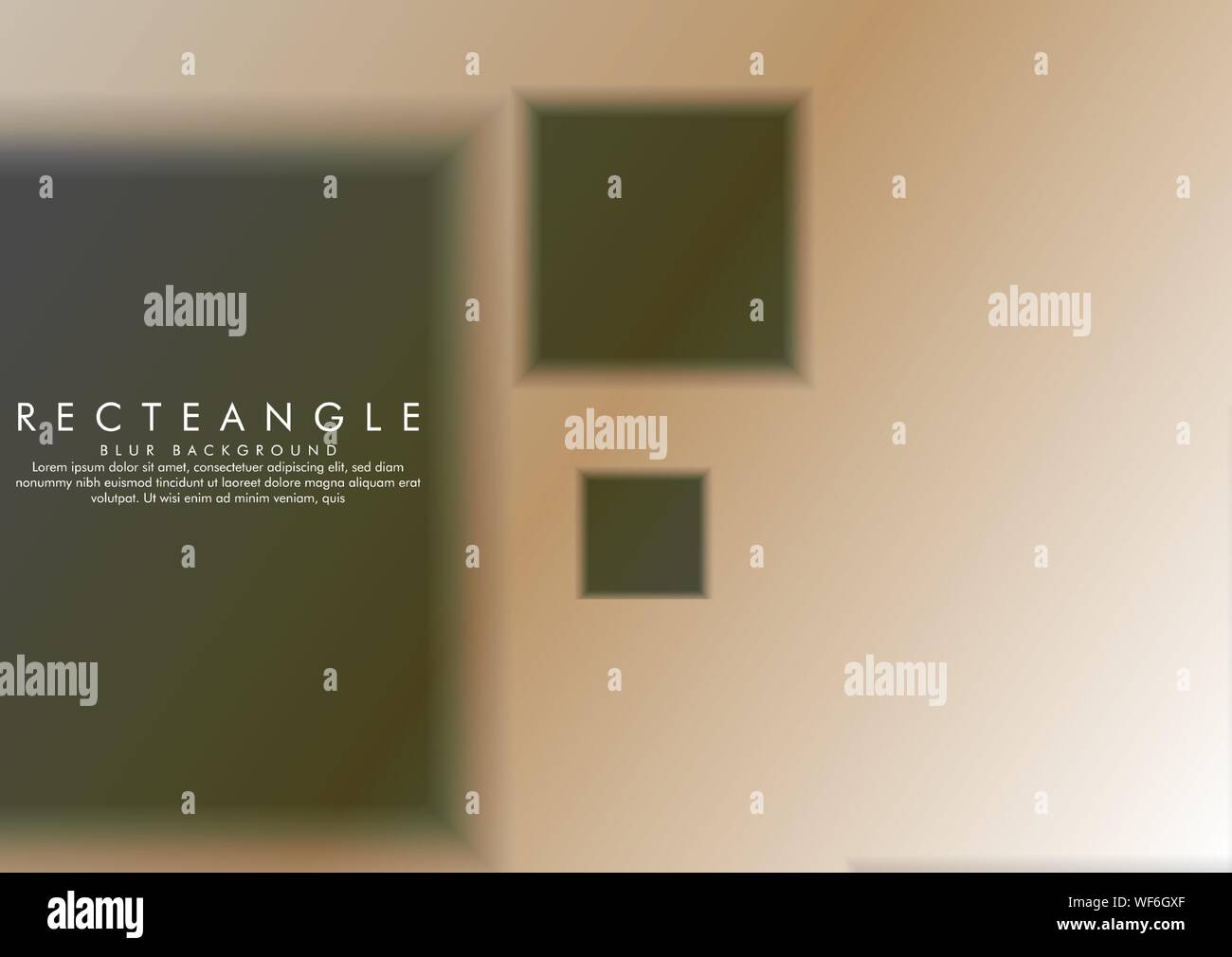 Vector illustration of a blur box with gradient metal background color ...