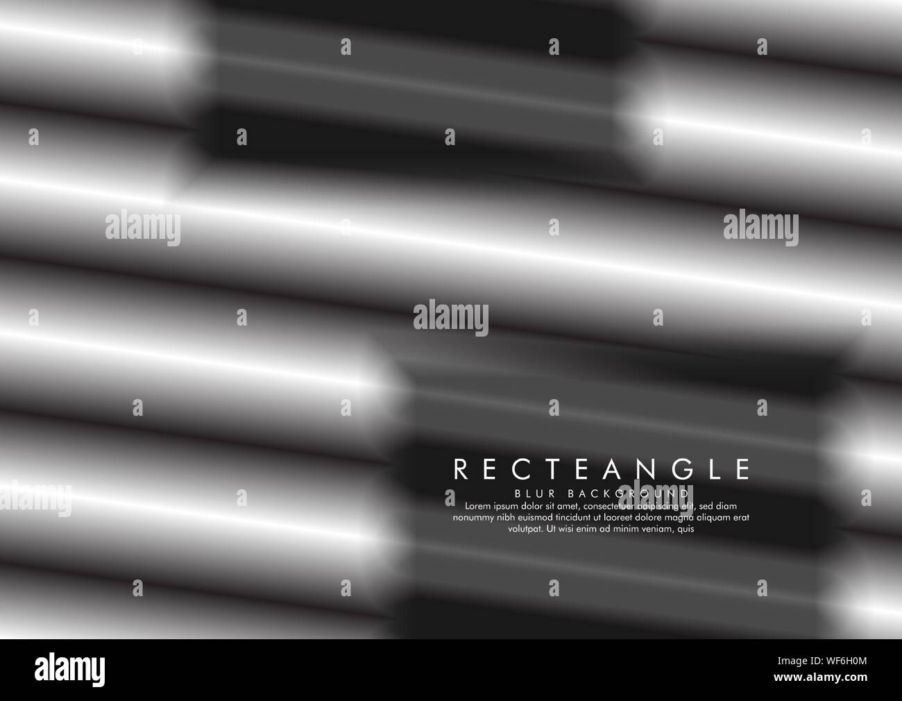 Vector illustration of a blur box with gradient metal background color ...