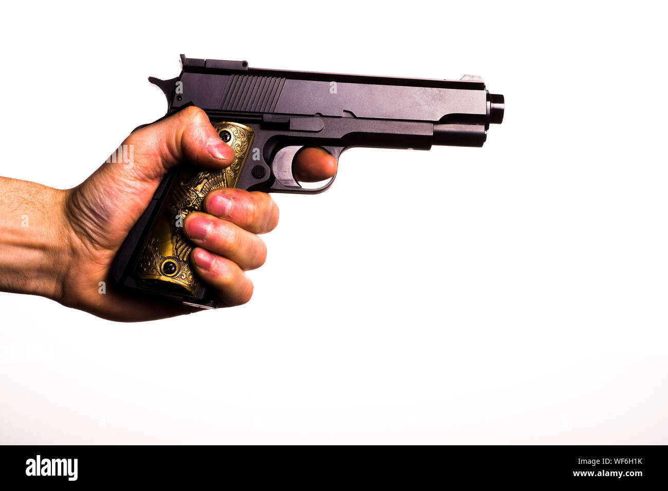 Hand gun shooting person hi-res stock photography and images - Alamy
