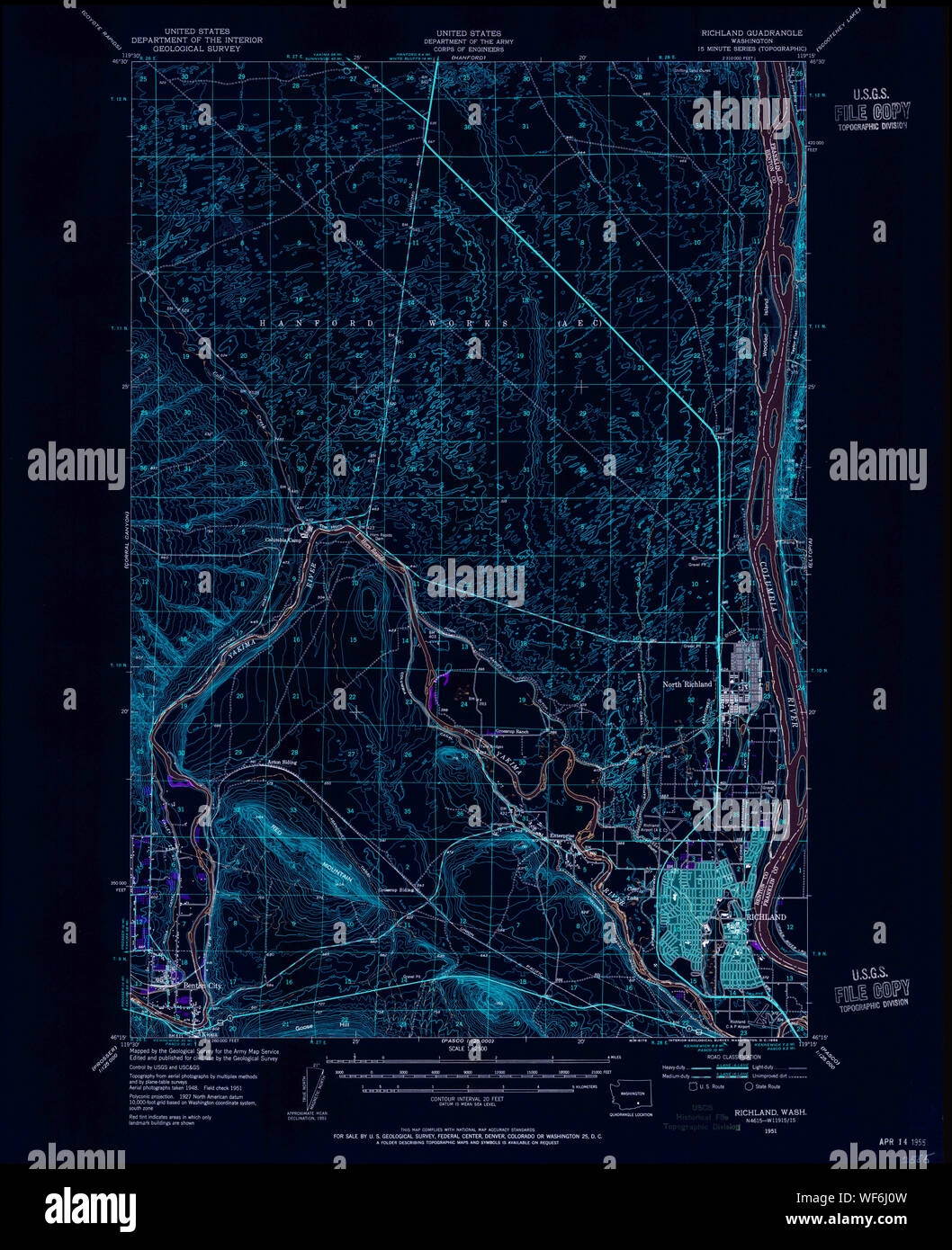Richland washington map hi-res stock photography and images - Alamy