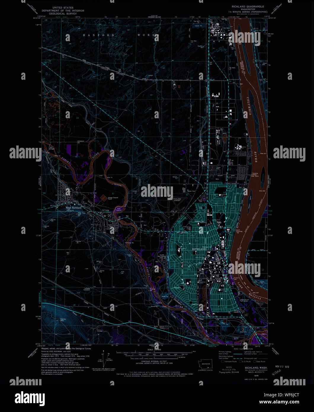 Richland washington state map hi-res stock photography and images - Alamy