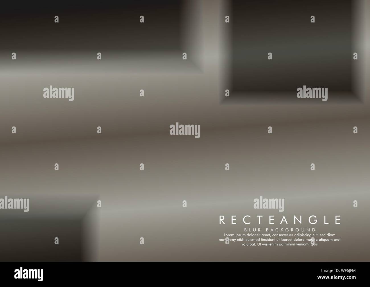 Vector illustration of a blur box with gradient metal background color ...