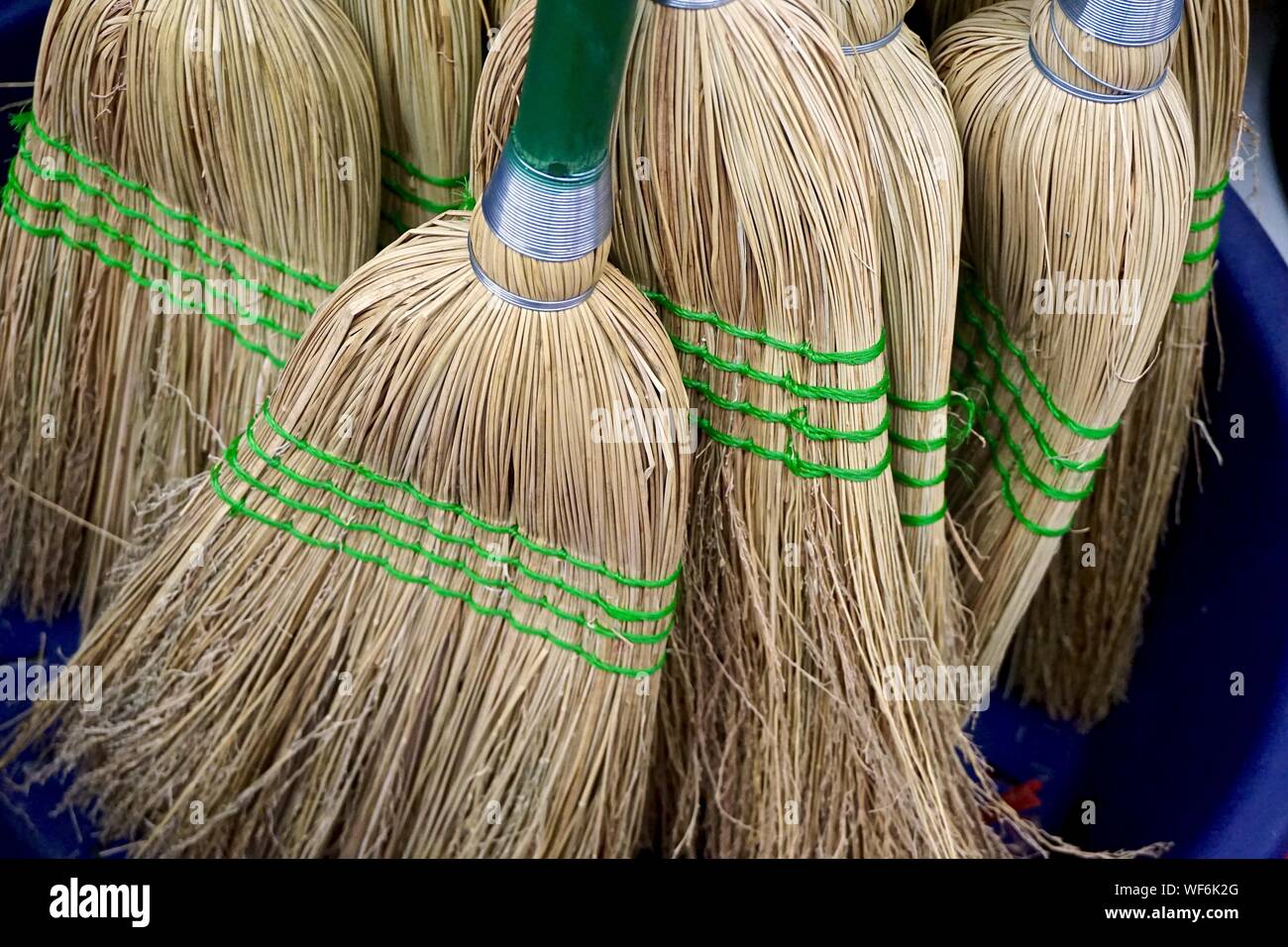 Straw brooms hi-res stock photography and images - Alamy