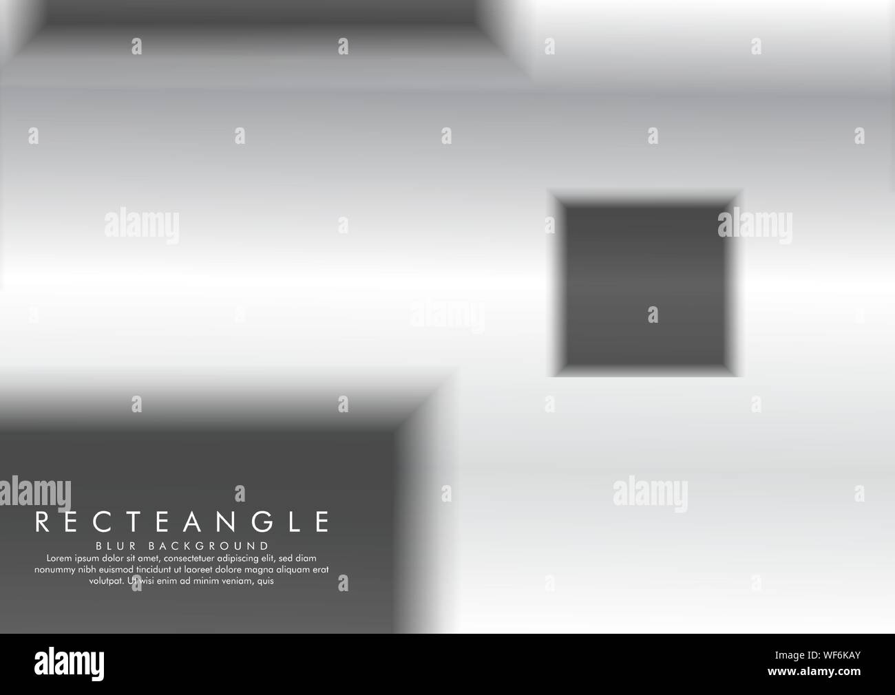 Vector illustration of a blur box with gradient metal background color ...