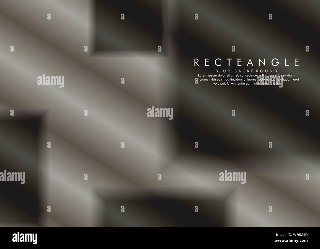 Vector illustration of a blur box with gradient metal background color ...