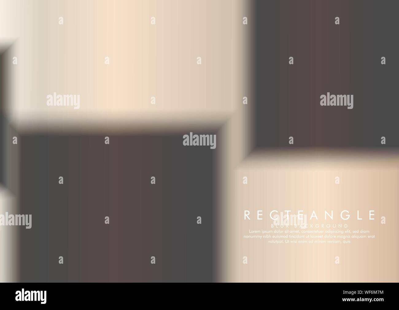 Vector illustration of a blur box with gradient metal background color ...