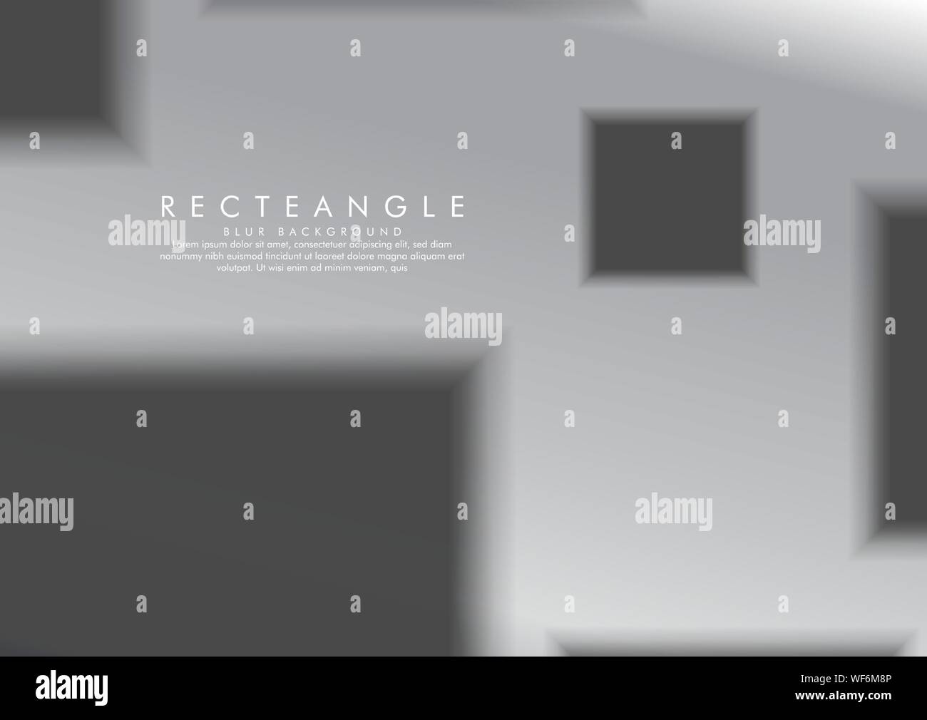 Vector illustration of a blur box with gradient metal background color ...