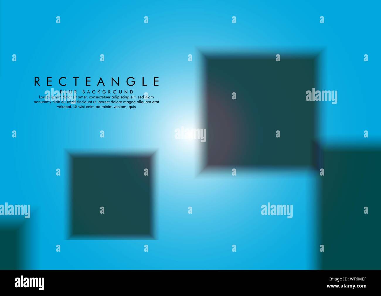 Vector illustration of a blur box with a background color radial ...