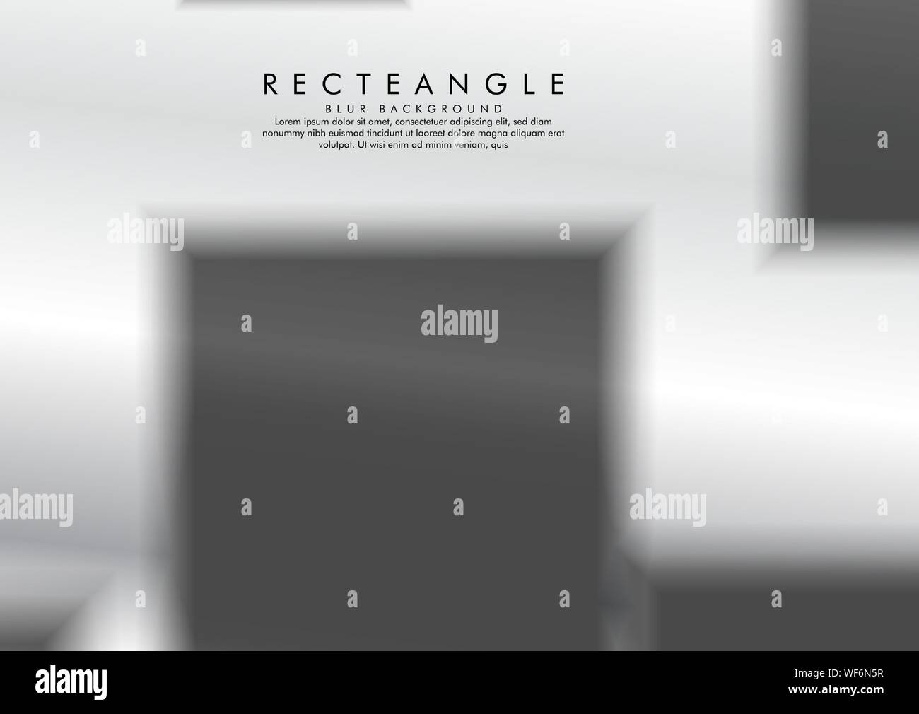 Vector illustration of a blur box with gradient metal background color ...