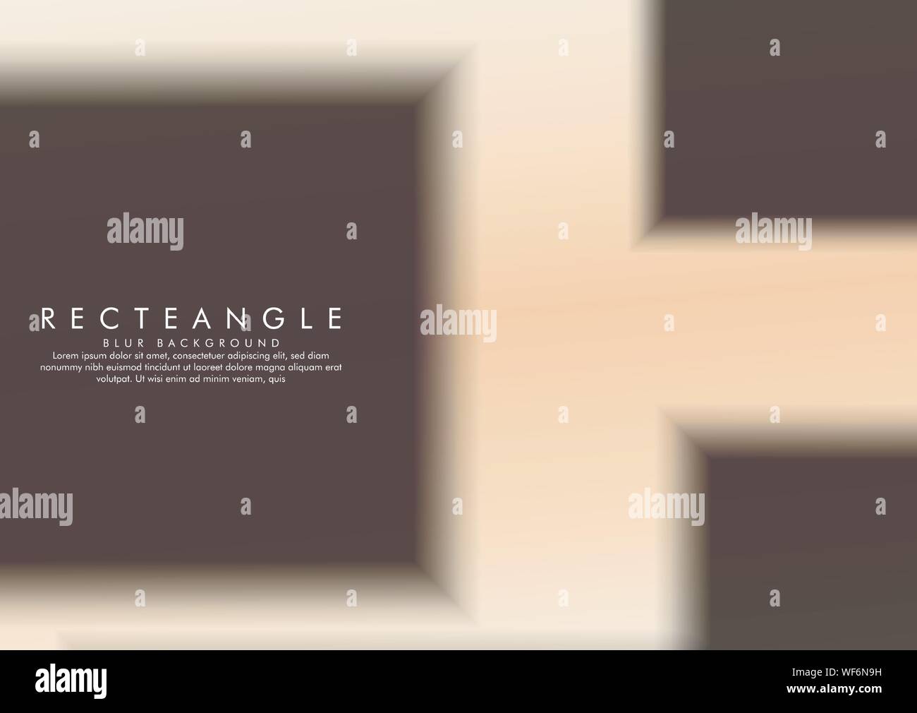 Vector illustration of a blur box with gradient metal background color ...