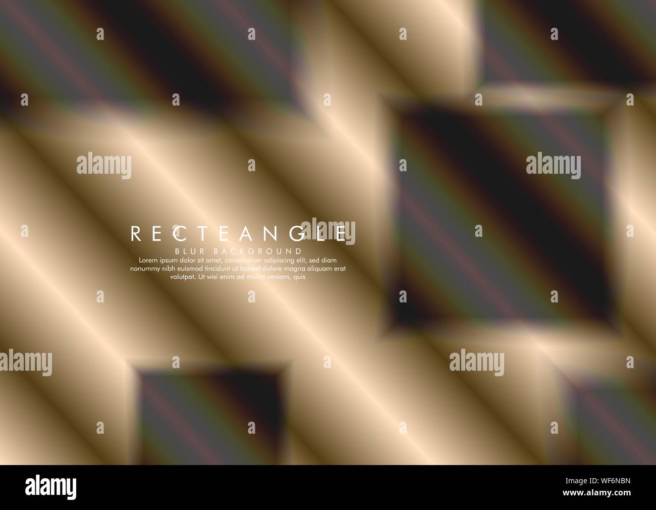 Vector illustration of a blur box with gradient metal background color ...