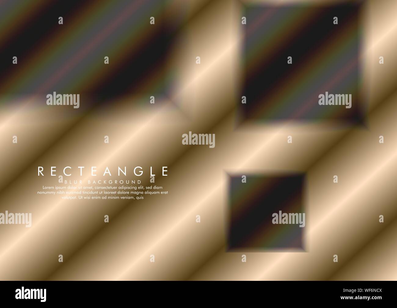 Vector illustration of a blur box with gradient metal background color ...