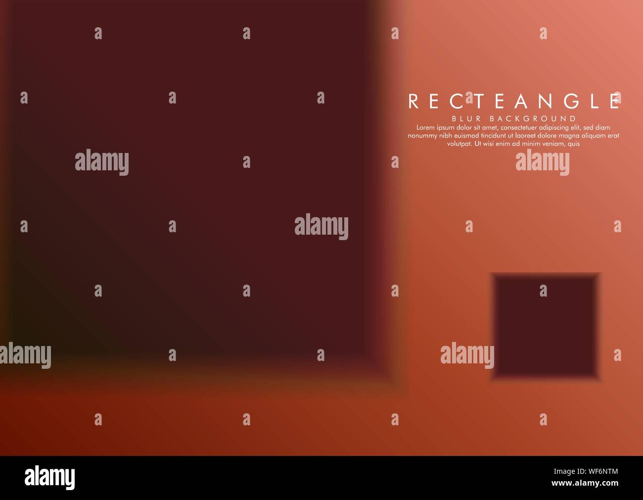 Vector illustration of a blur box with a gradient background. color ...