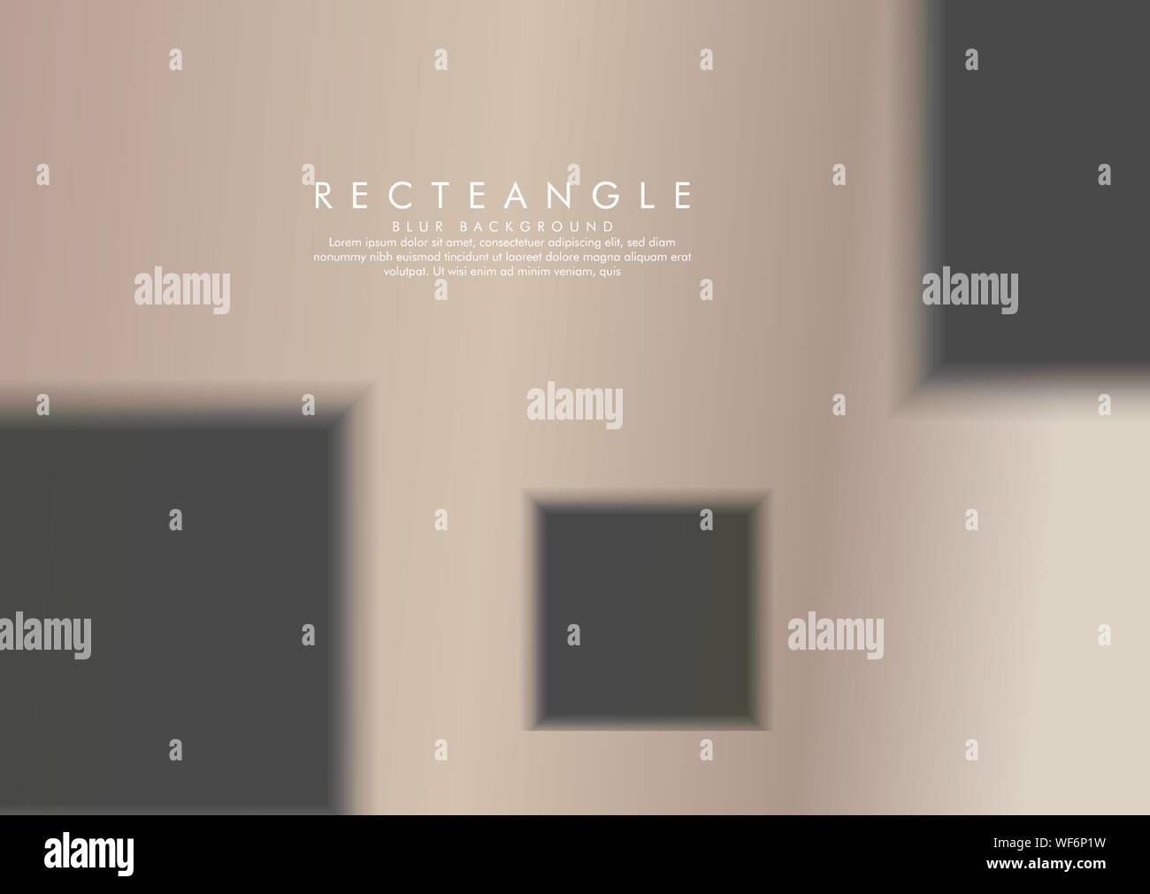 Vector illustration of a blur box with gradient metal background color ...