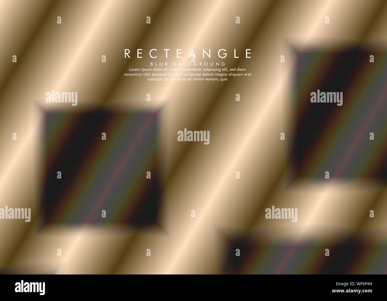 Vector illustration of a blur box with gradient metal background color ...