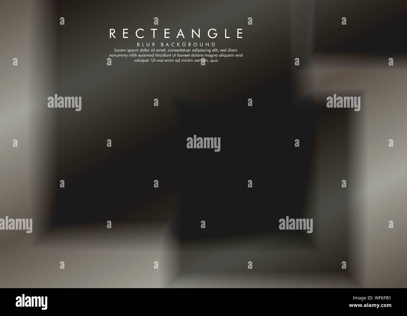 Vector illustration of a blur box with gradient metal background color ...