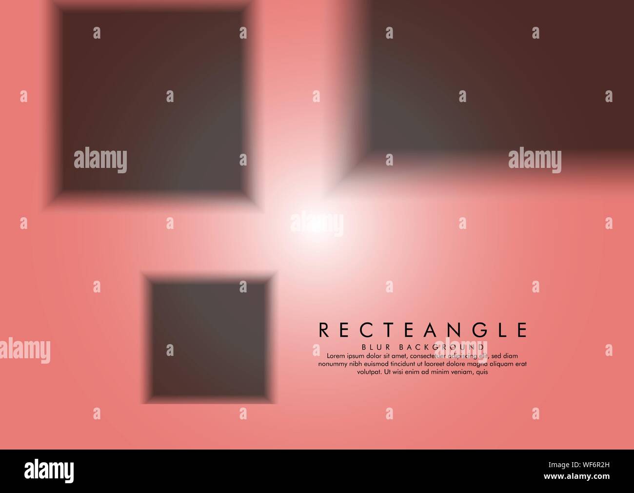 Vector illustration of a blur box with a background color radial ...