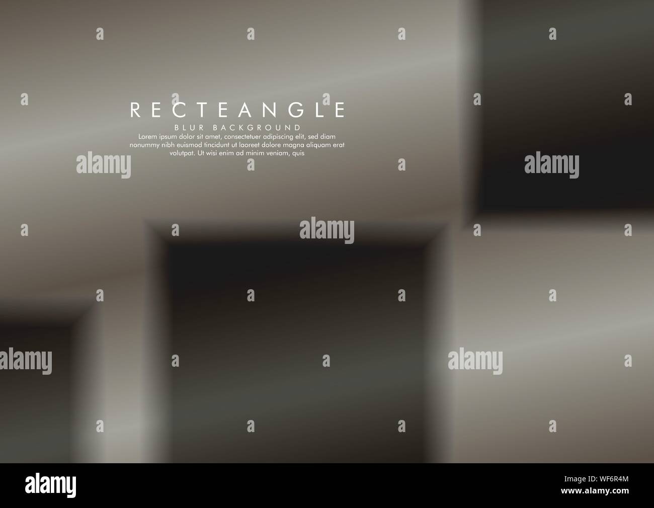 Vector illustration of a blur box with gradient metal background color ...