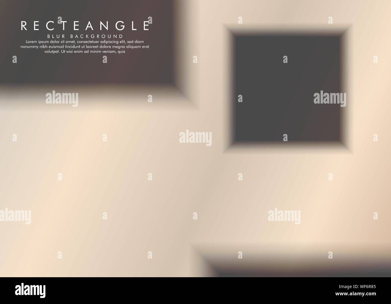 Vector illustration of a blur box with gradient metal background color ...