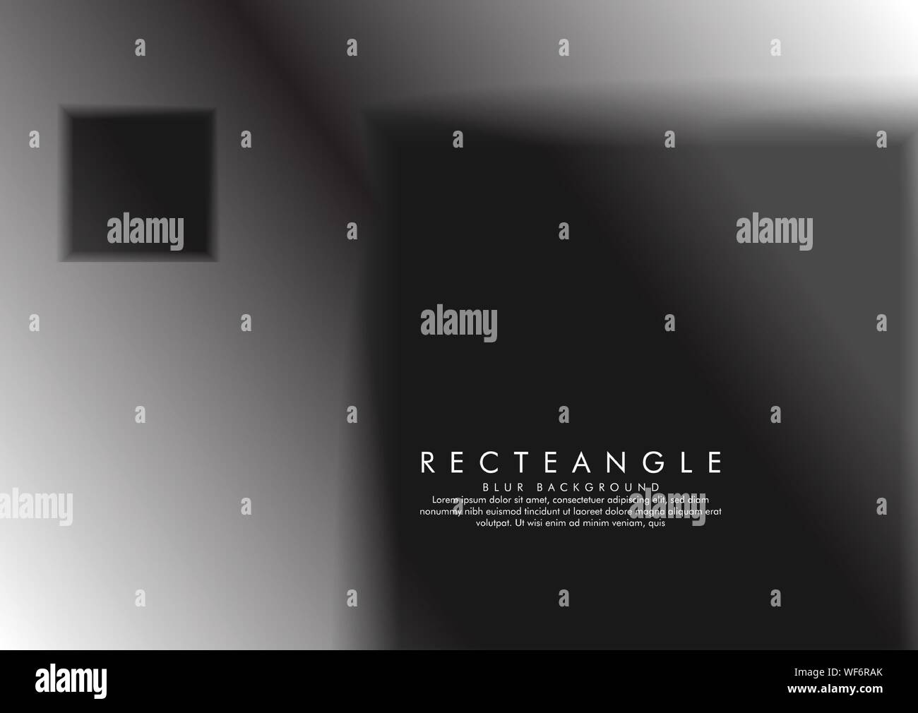 Vector illustration of a blur box with gradient metal background color ...