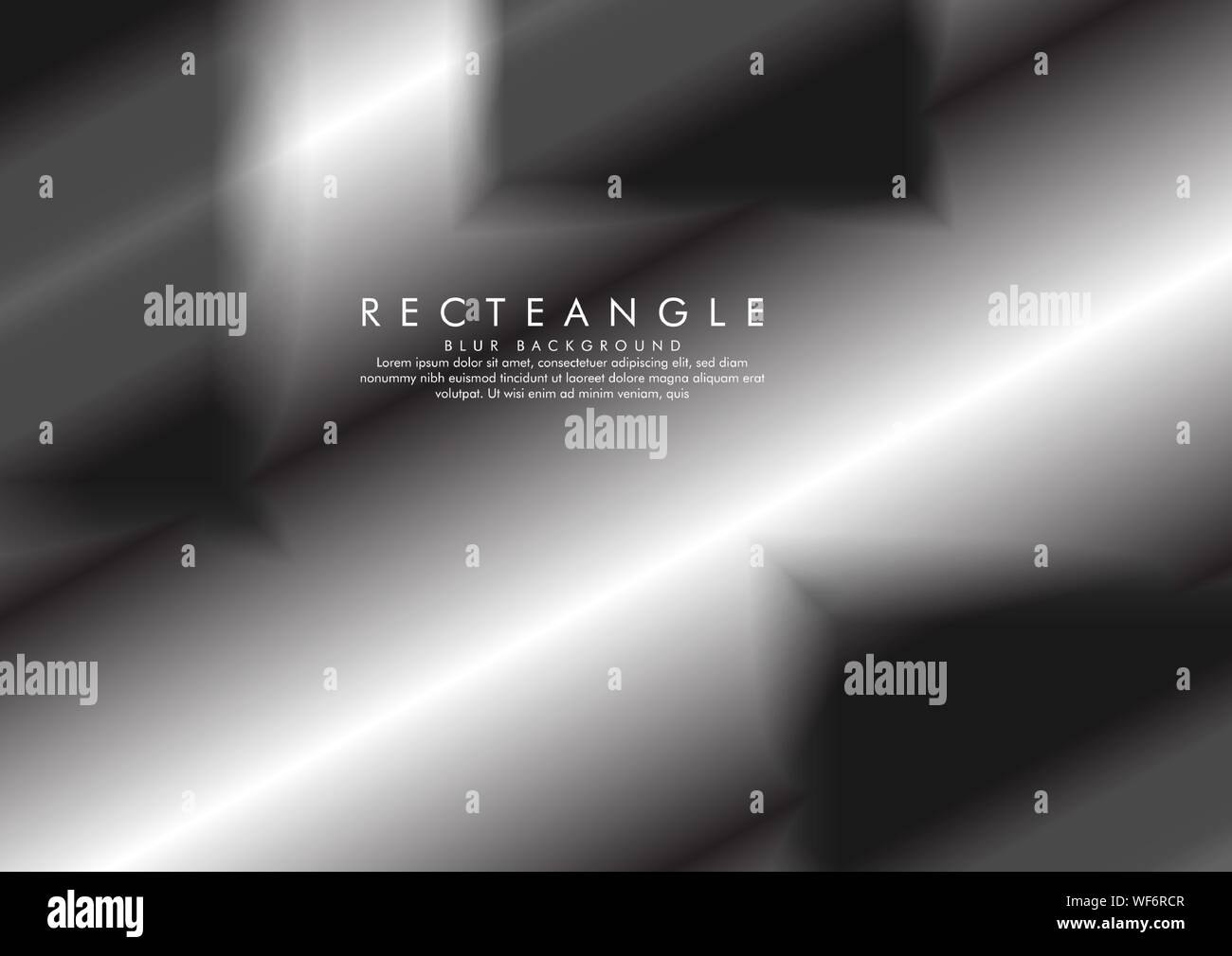 Vector illustration of a blur box with gradient metal background color ...