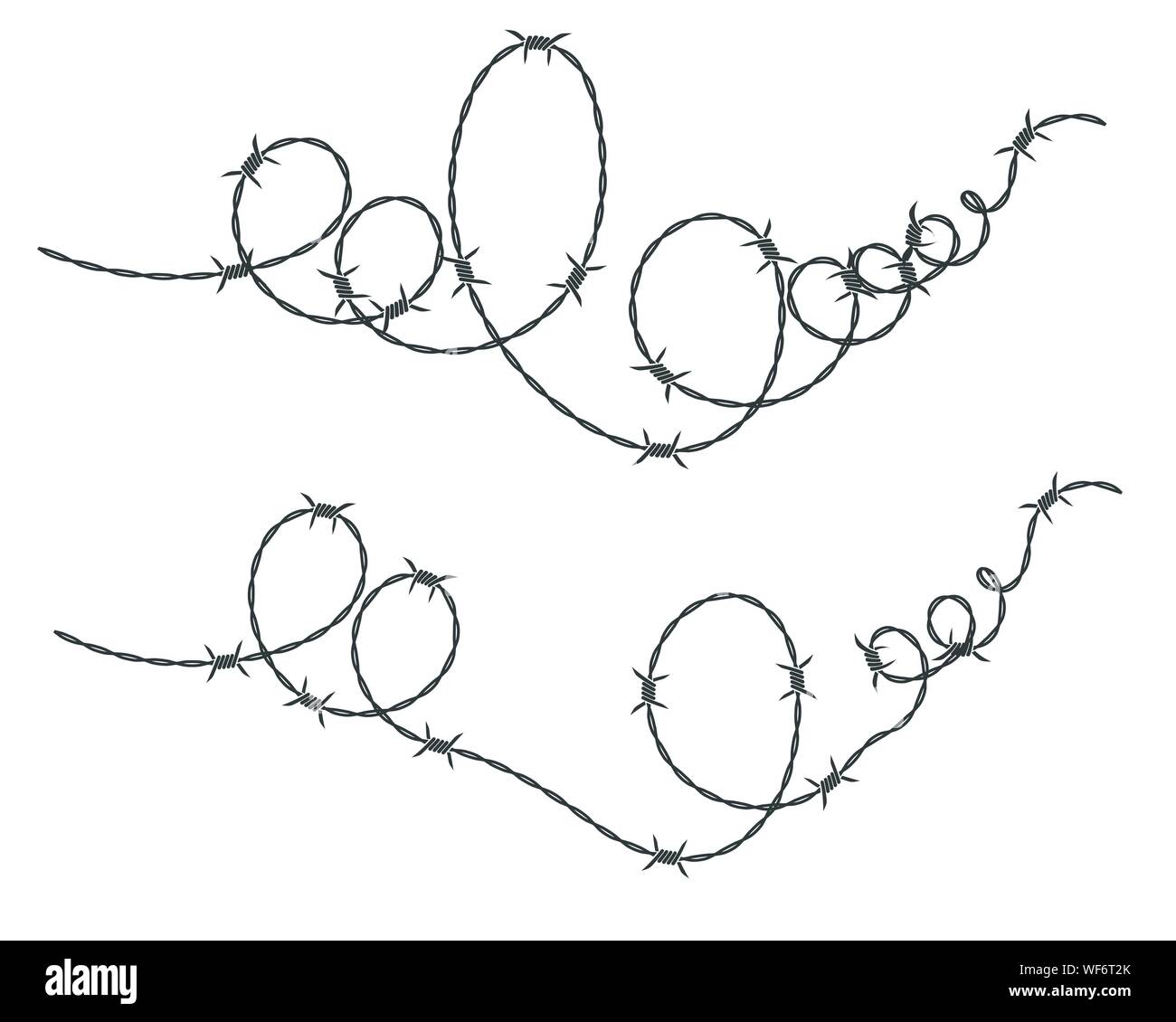 barbed wire vector illustration design Stock Vector Image & Art - Alamy