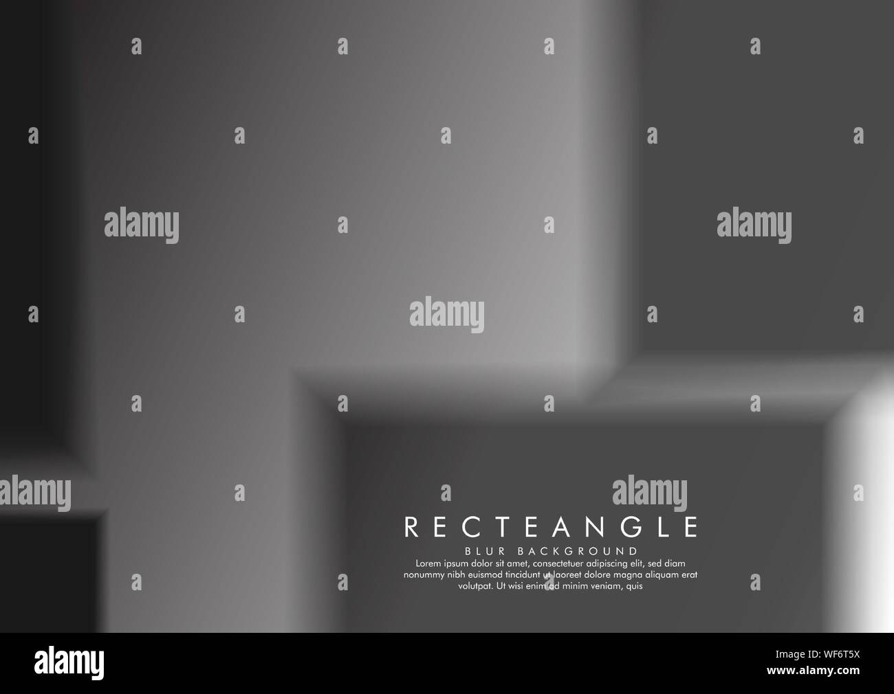 Vector illustration of a blur box with gradient metal background color ...