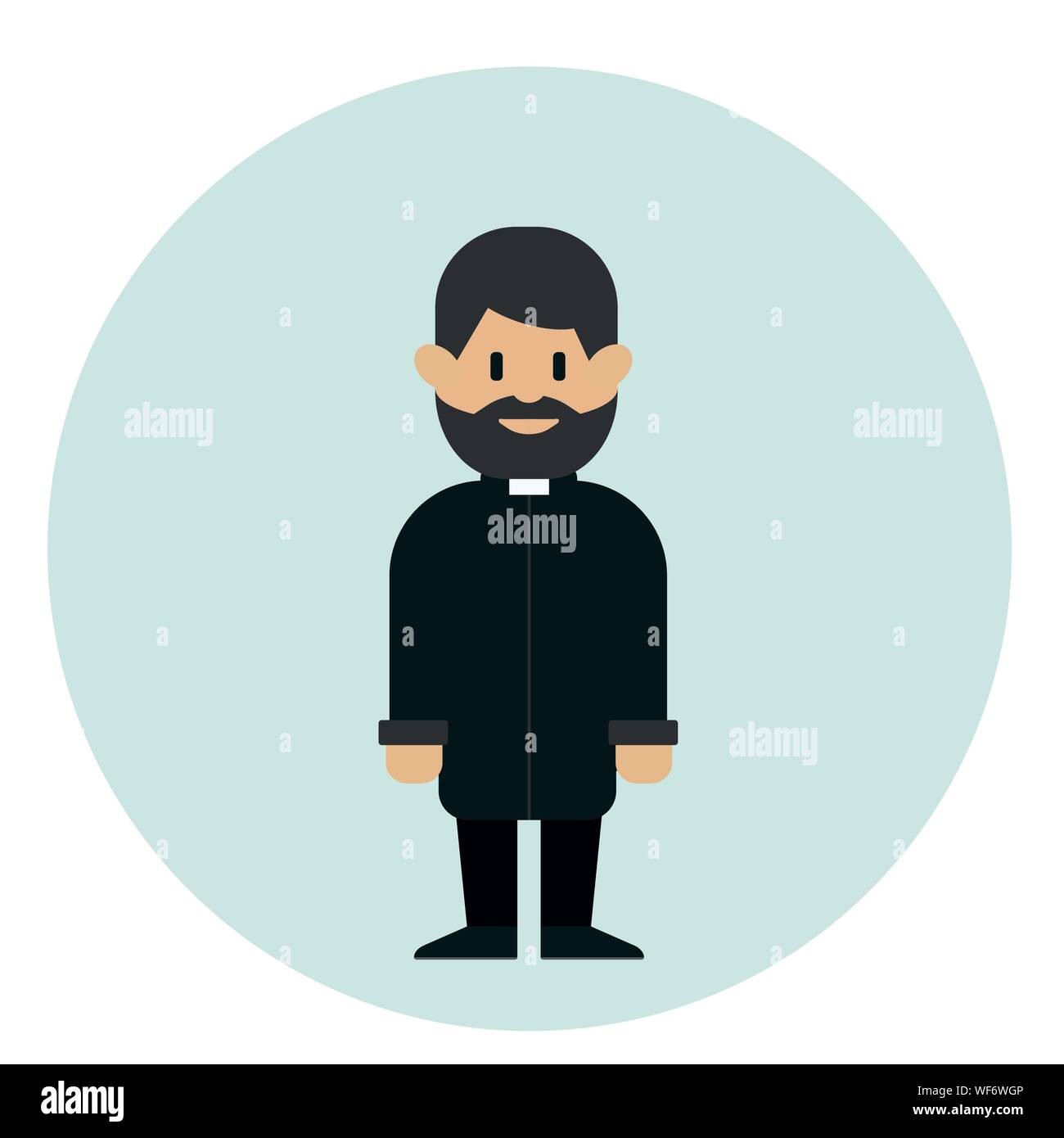 Cartoon catholic priest on white hi-res stock photography and images ...