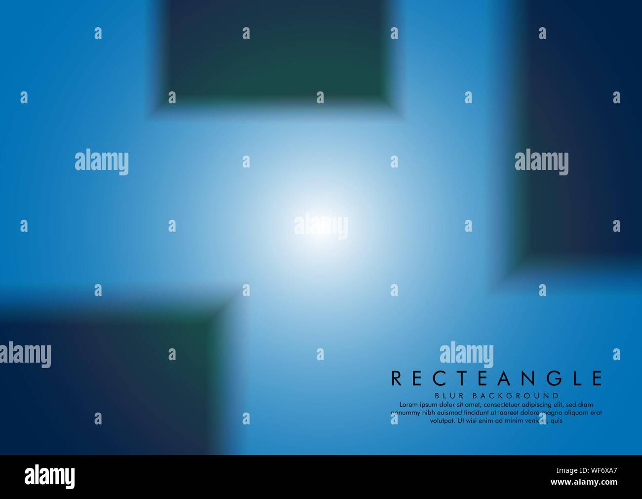 Vector illustration of a blur box with a background color radial ...