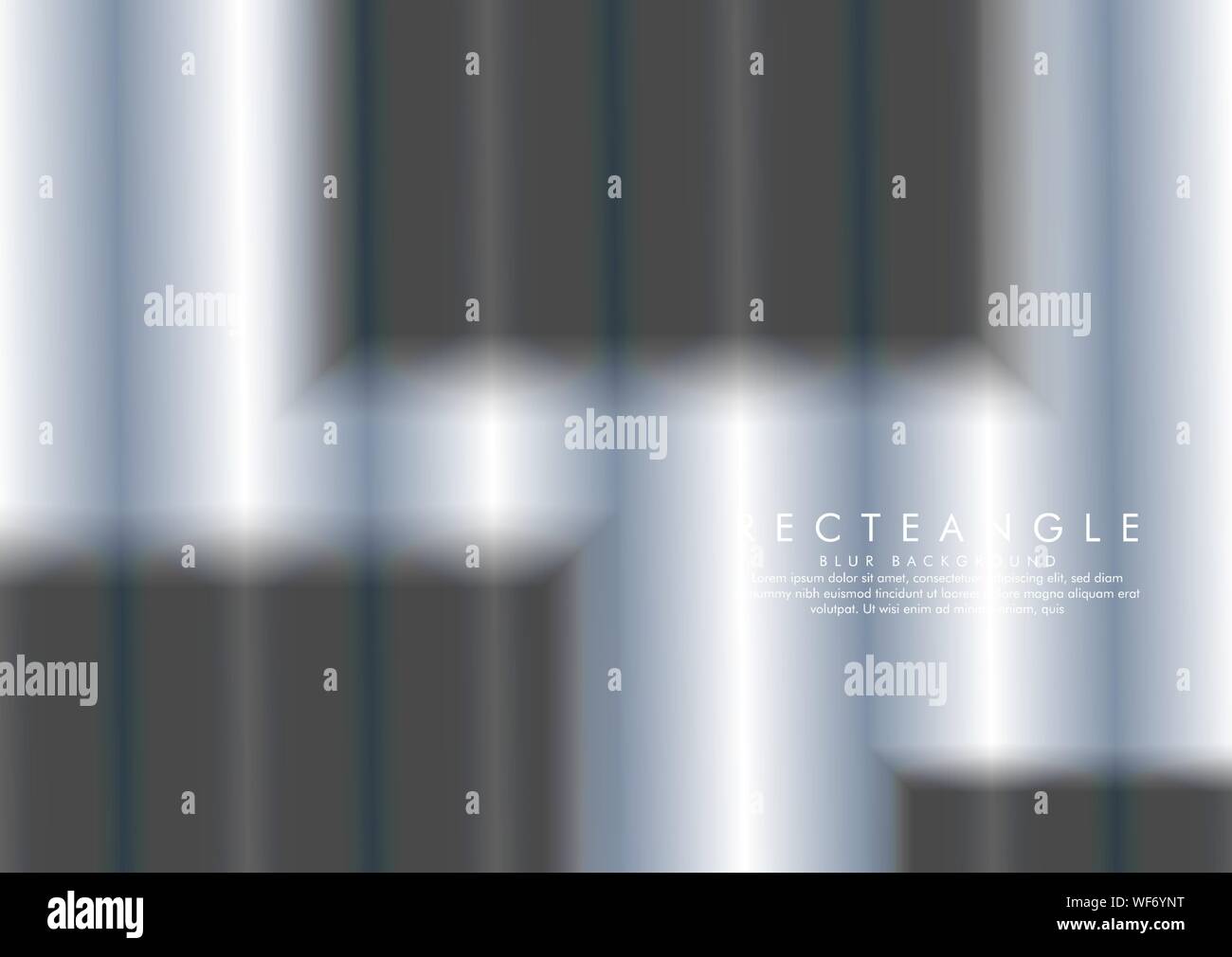 Vector illustration of a blur box with gradient metal background color ...