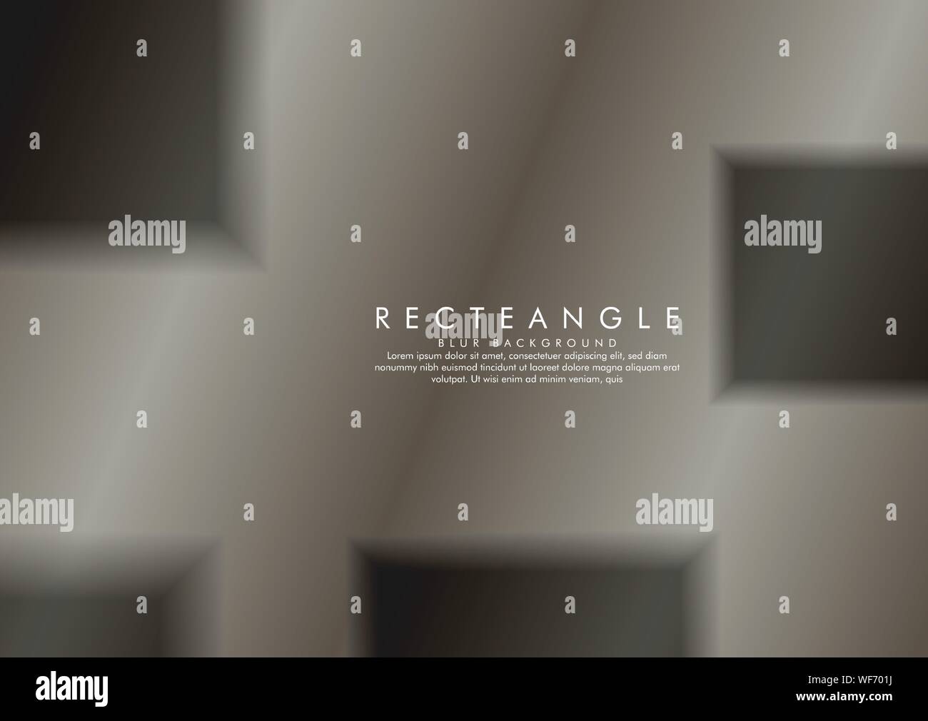 Vector illustration of a blur box with gradient metal background color ...