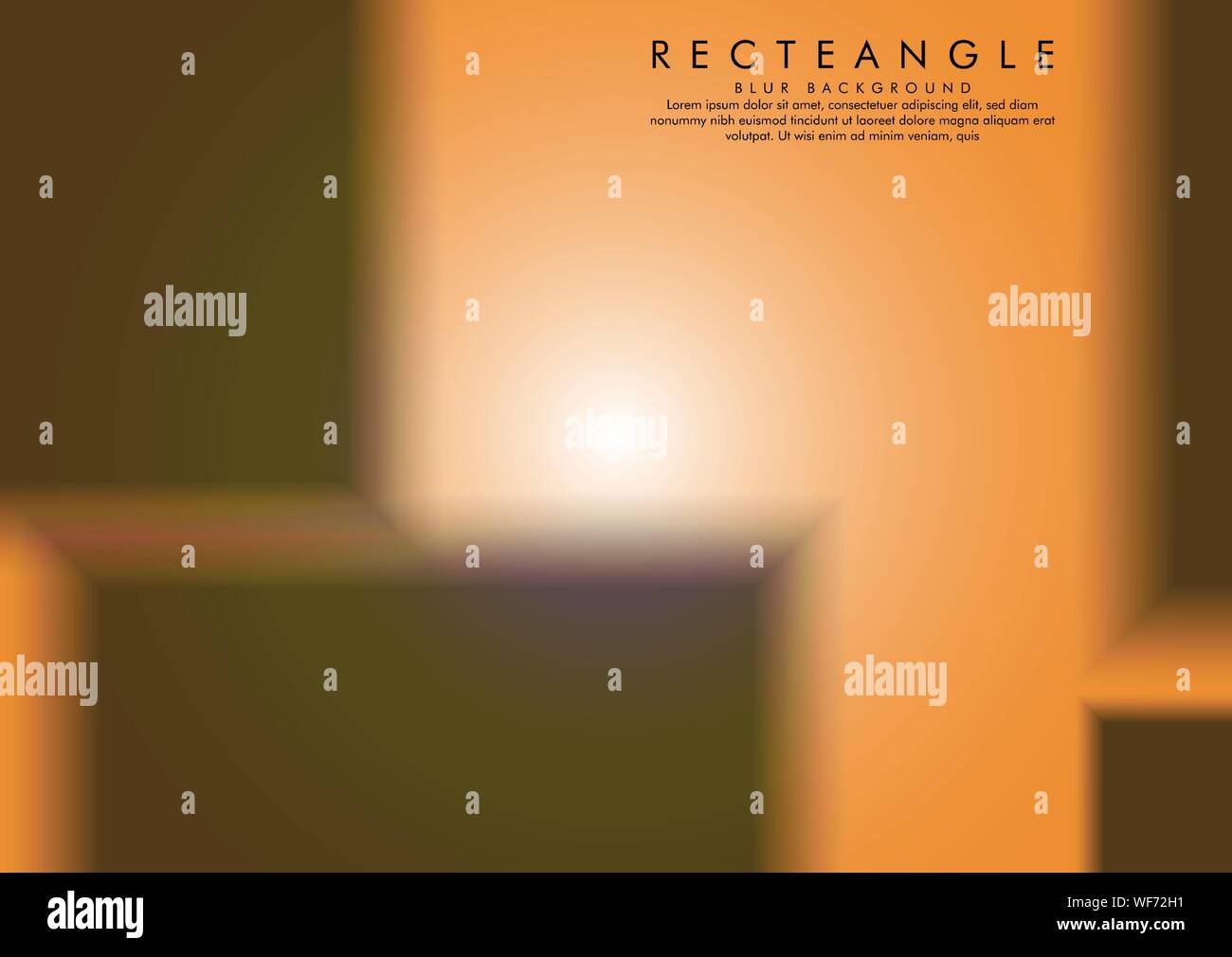 Vector illustration of a blur box with a background color radial ...