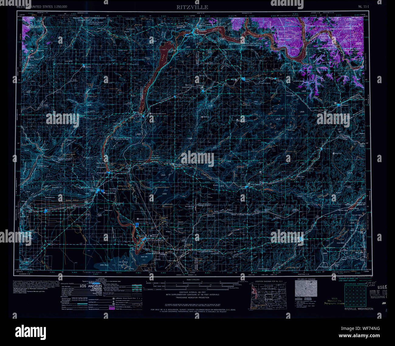 Map of ritzville hi-res stock photography and images - Alamy