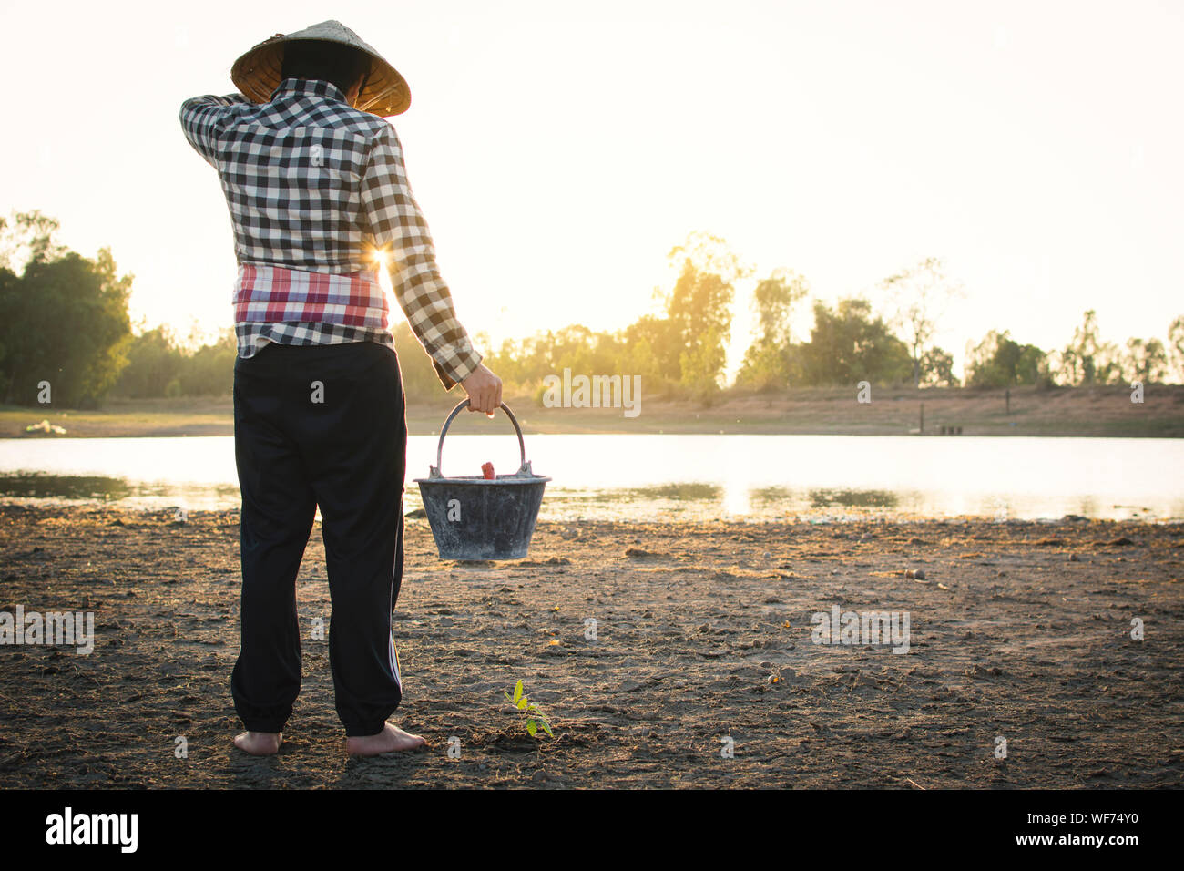 Man bucket water hi-res stock photography and images - Alamy
