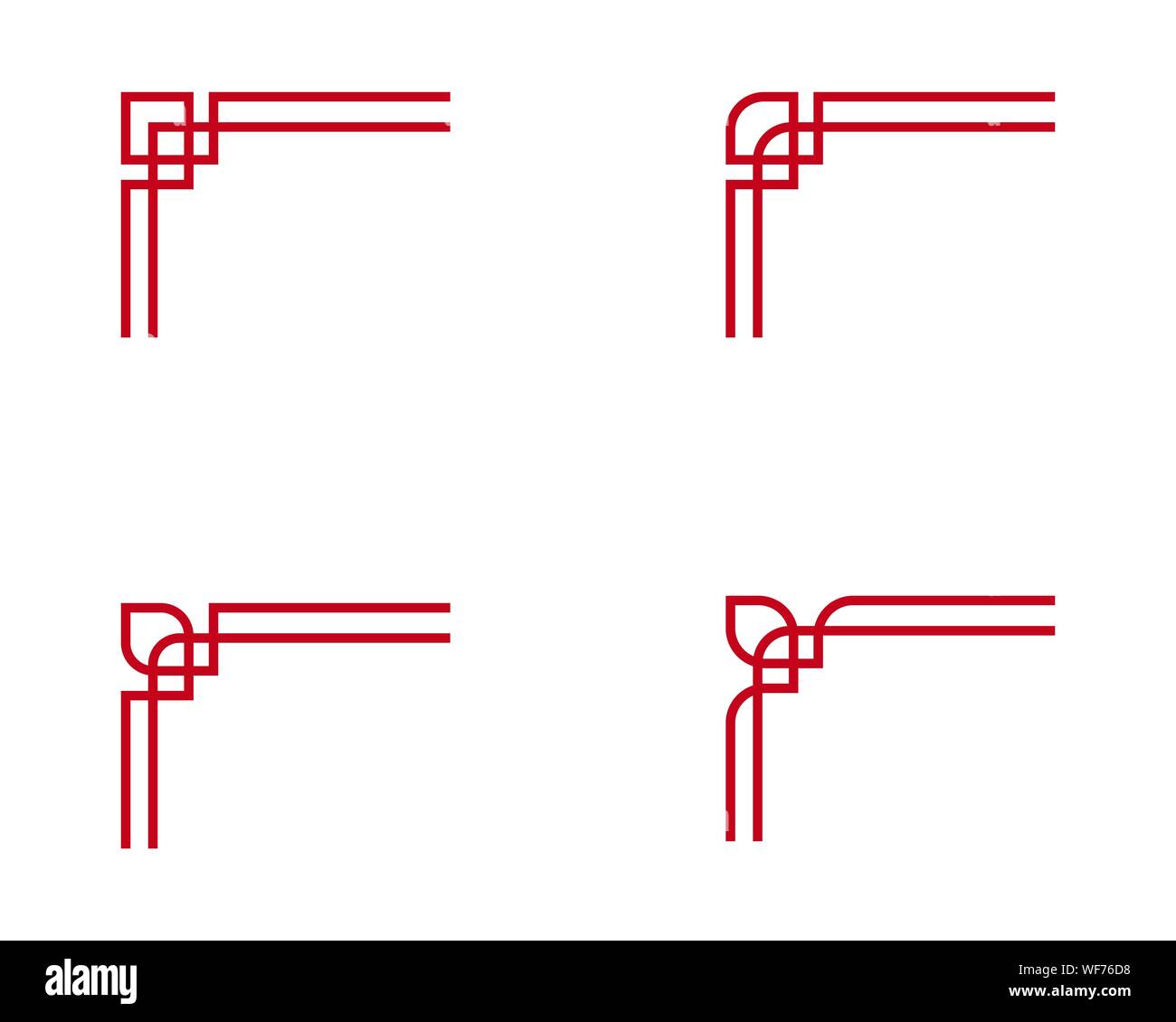 Chinese border Vector illustration design template Stock Vector Image ...