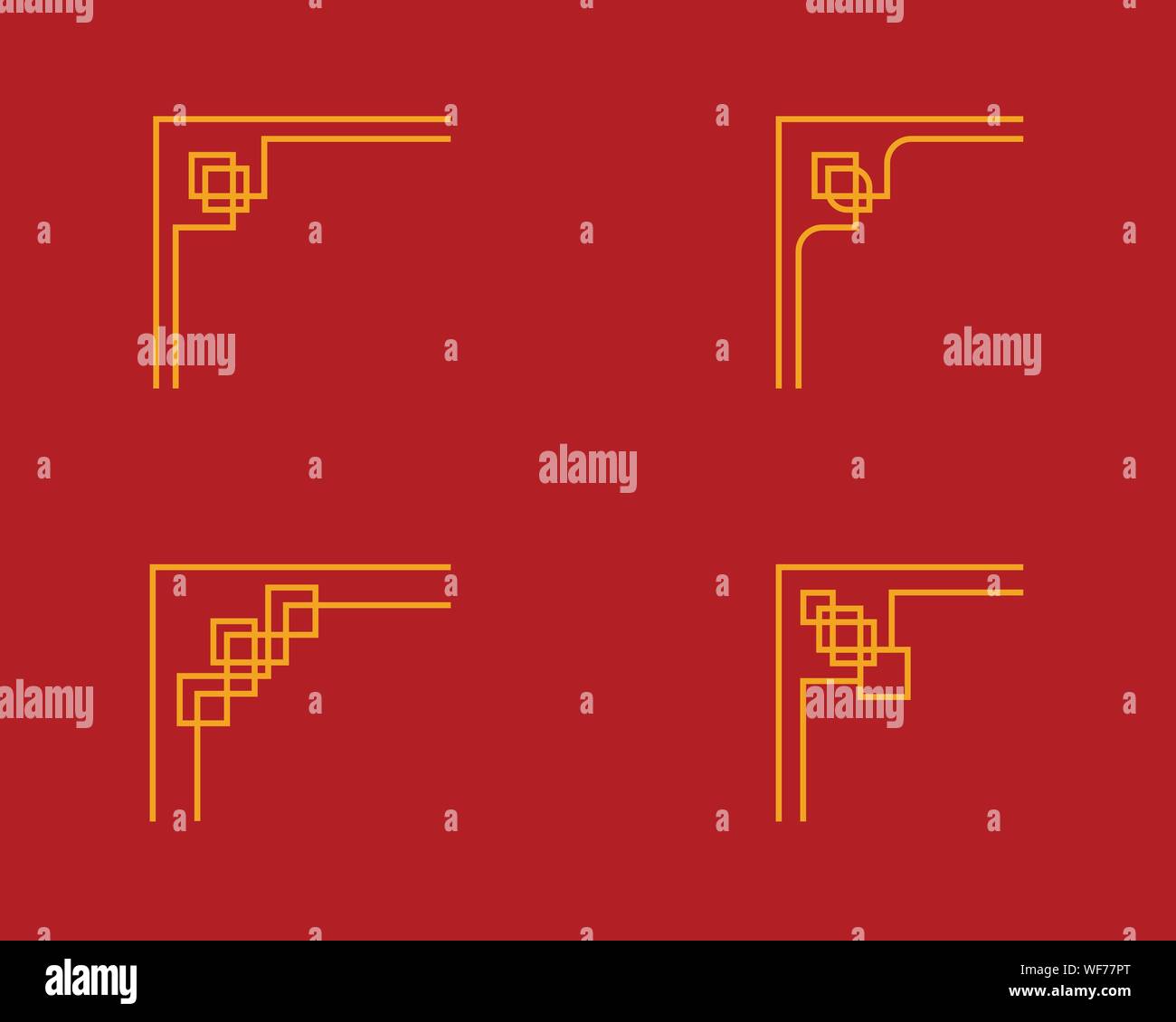 Chinese border Vector illustration design template Stock Vector Image ...