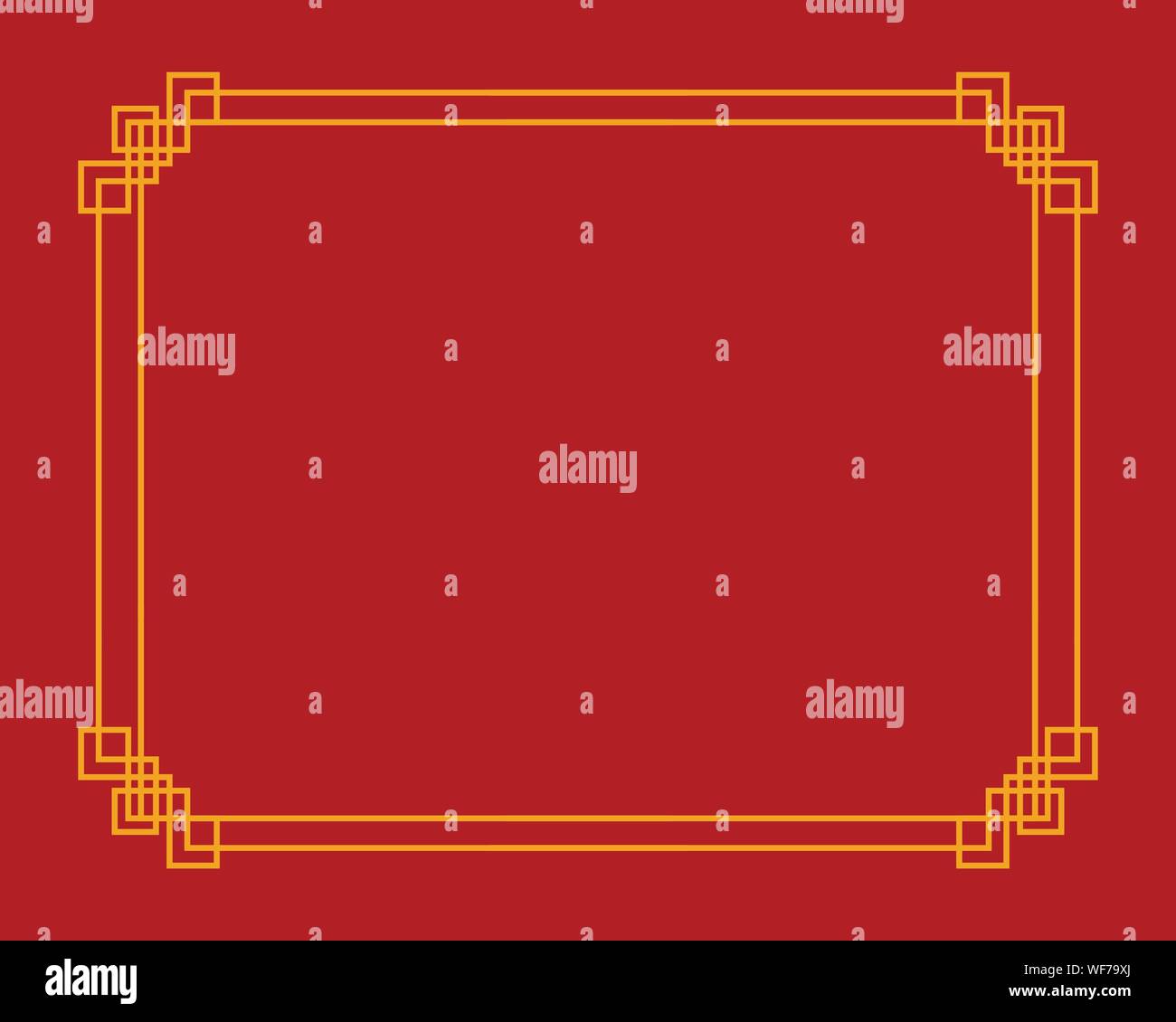 Chinese border Vector illustration design template Stock Vector Image ...