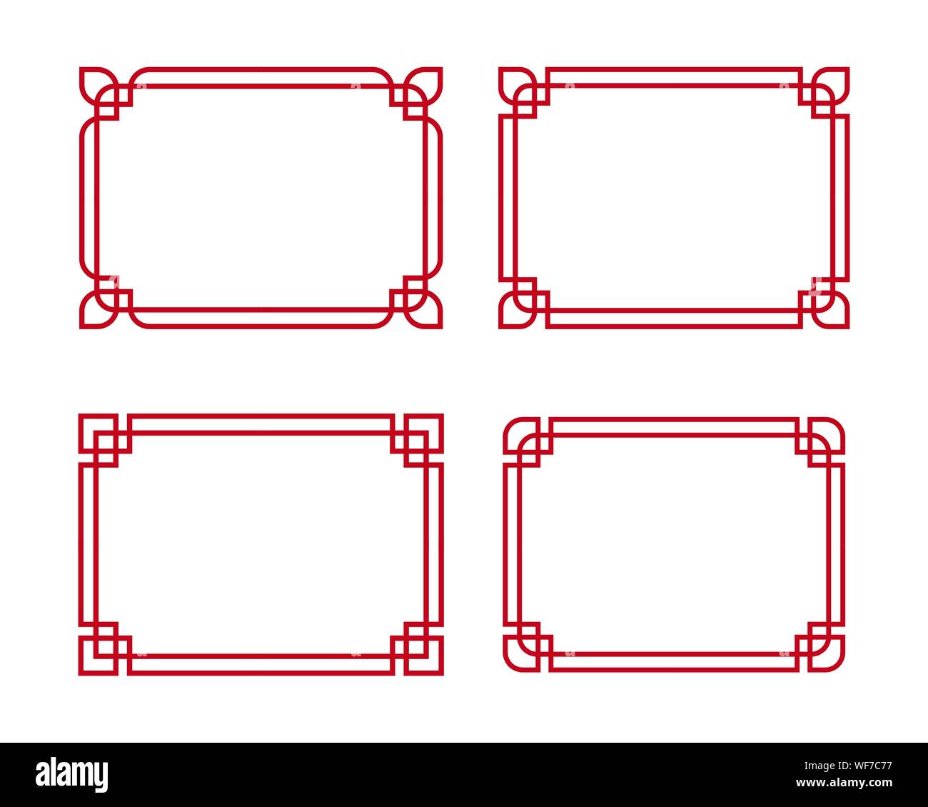 Chinese border Vector illustration design template Stock Vector Image ...