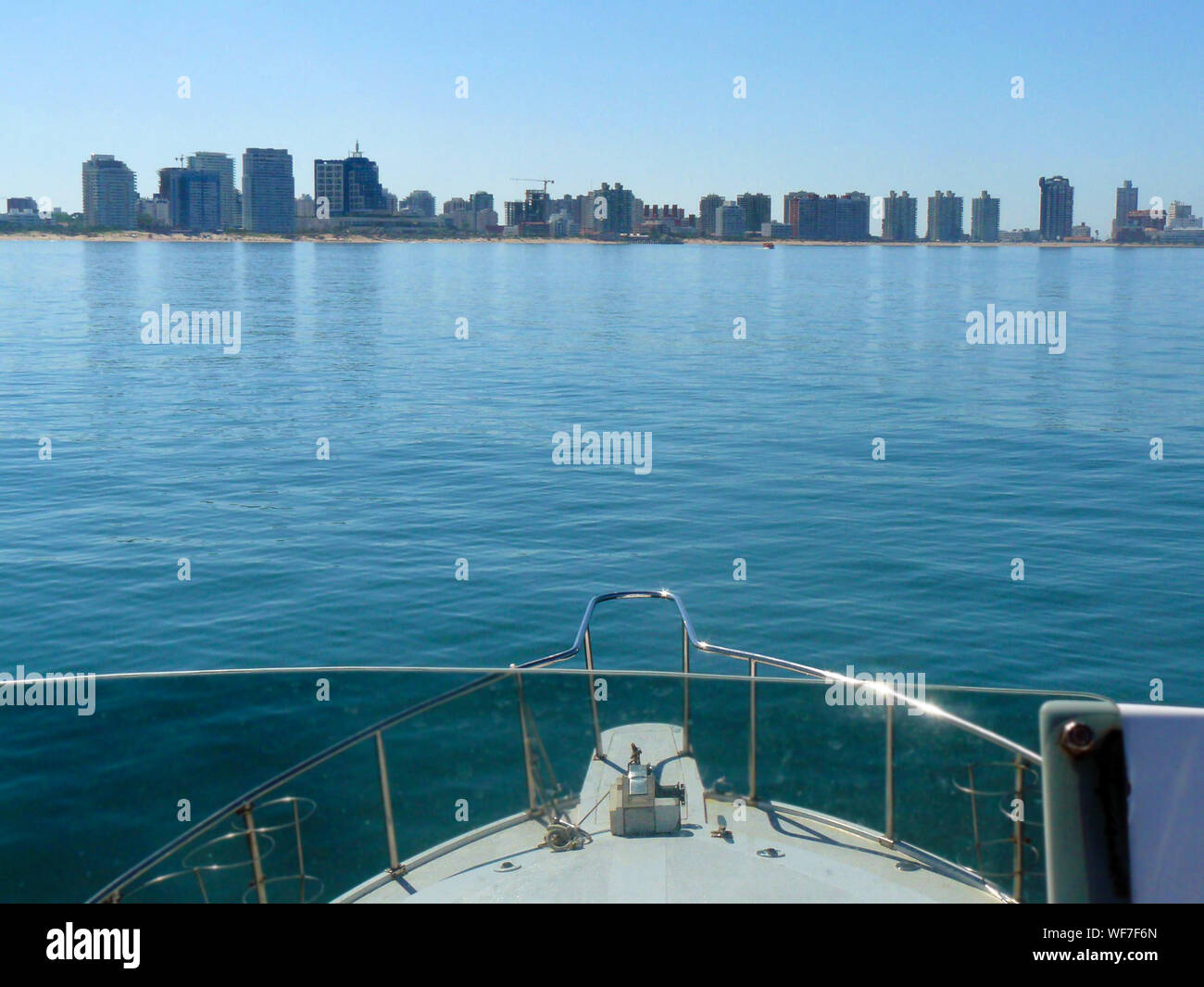 View Of City At Waterfront Stock Photo - Alamy