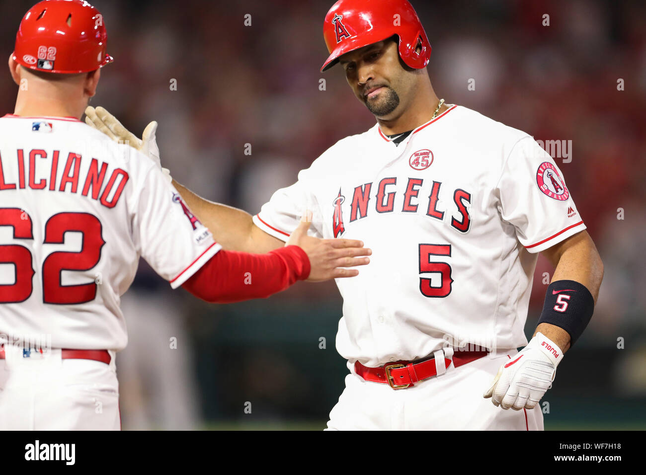 August 30, 2019: Los Angeles Angels first baseman Albert Pujols (5 ...