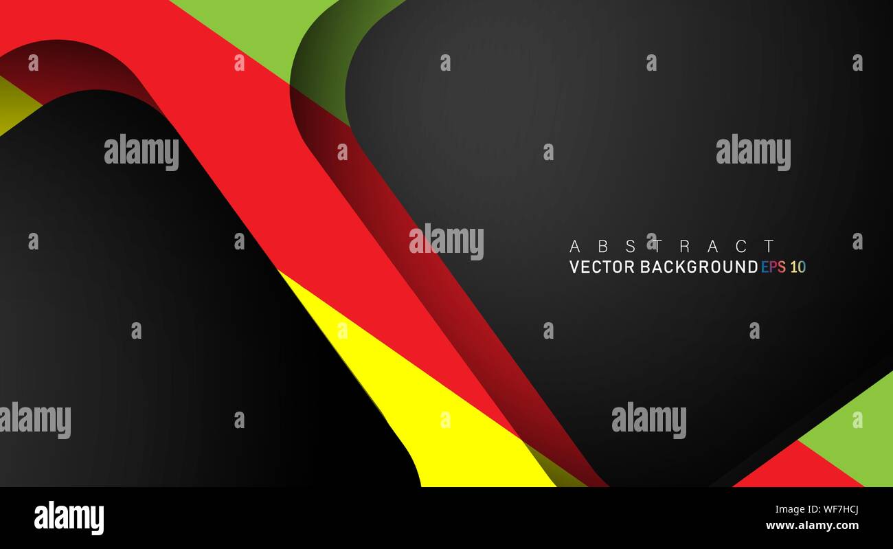 Colorful geometric vector backgrounds that overlap layers on black ...