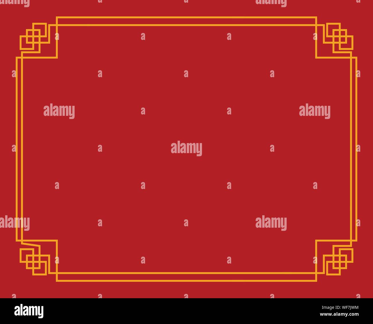 Chinese frame vector vintage Stock Vector Images - Alamy