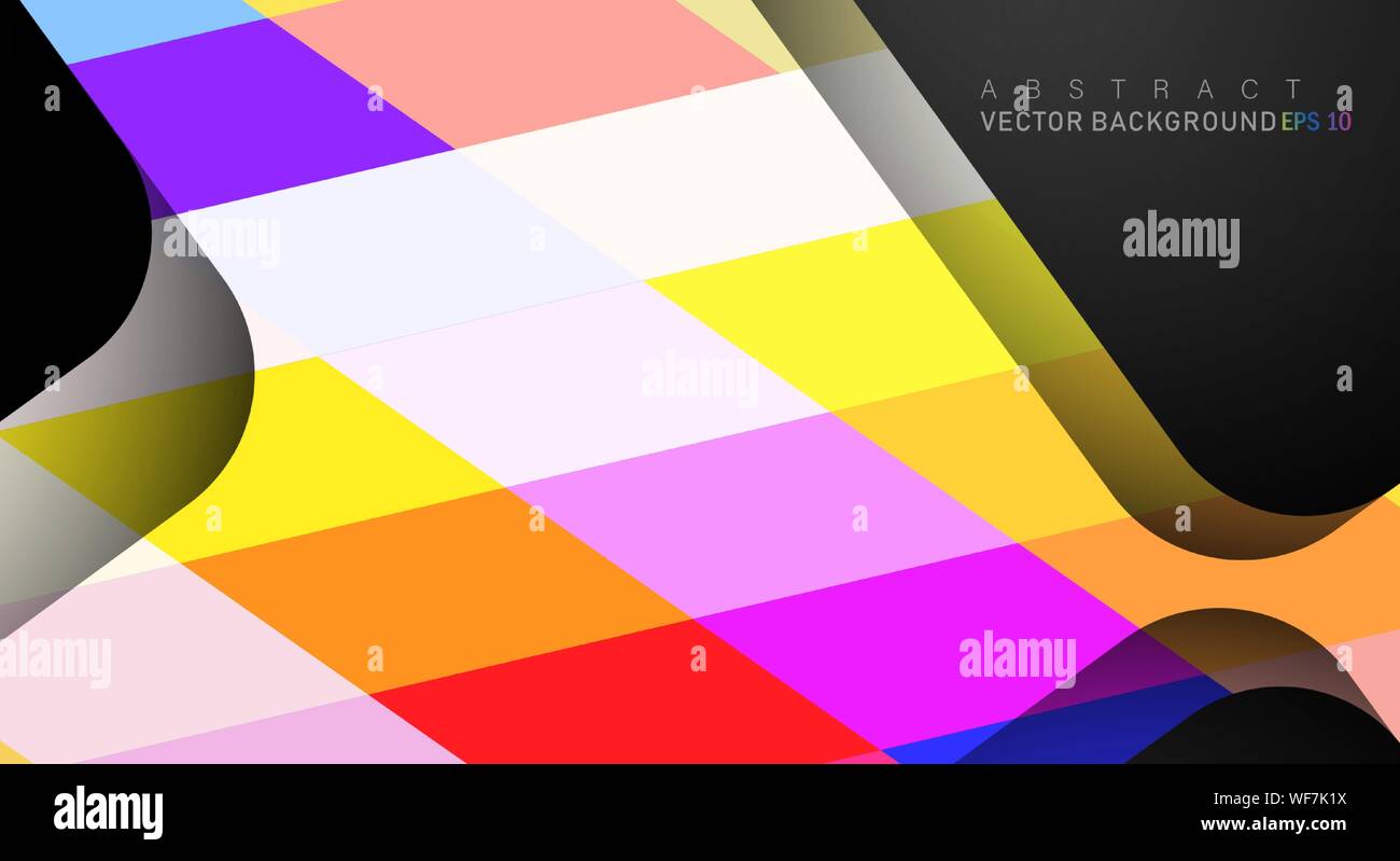 Colorful geometric vector backgrounds that overlap layers on black ...